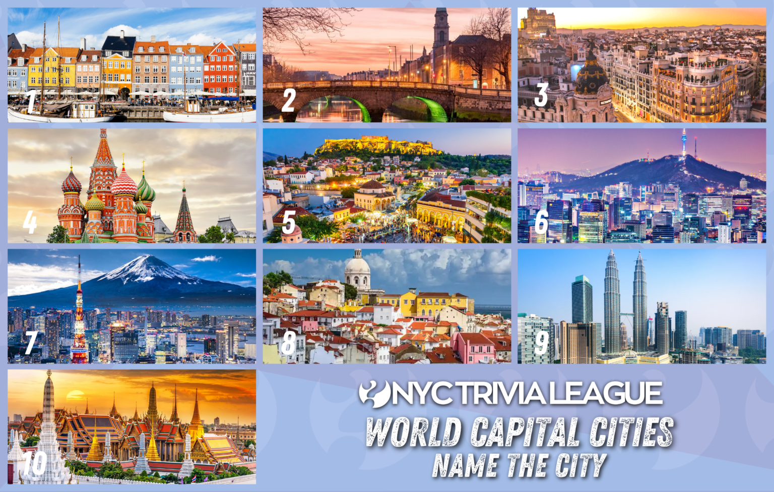 Engage with World Capital Cities Trivia - NYC Trivia League