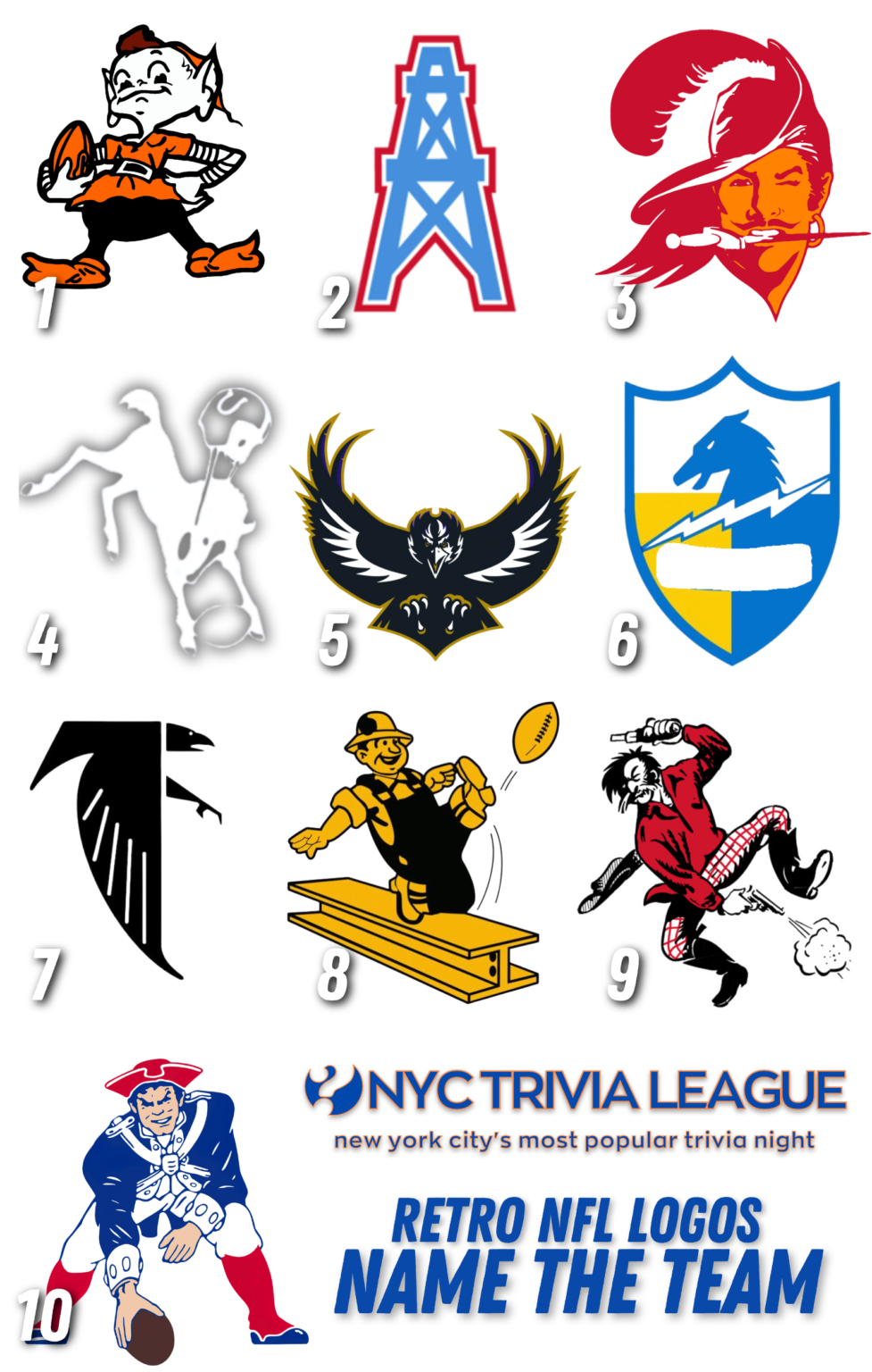 Name Retro NFL Teams - NYC Trivia League